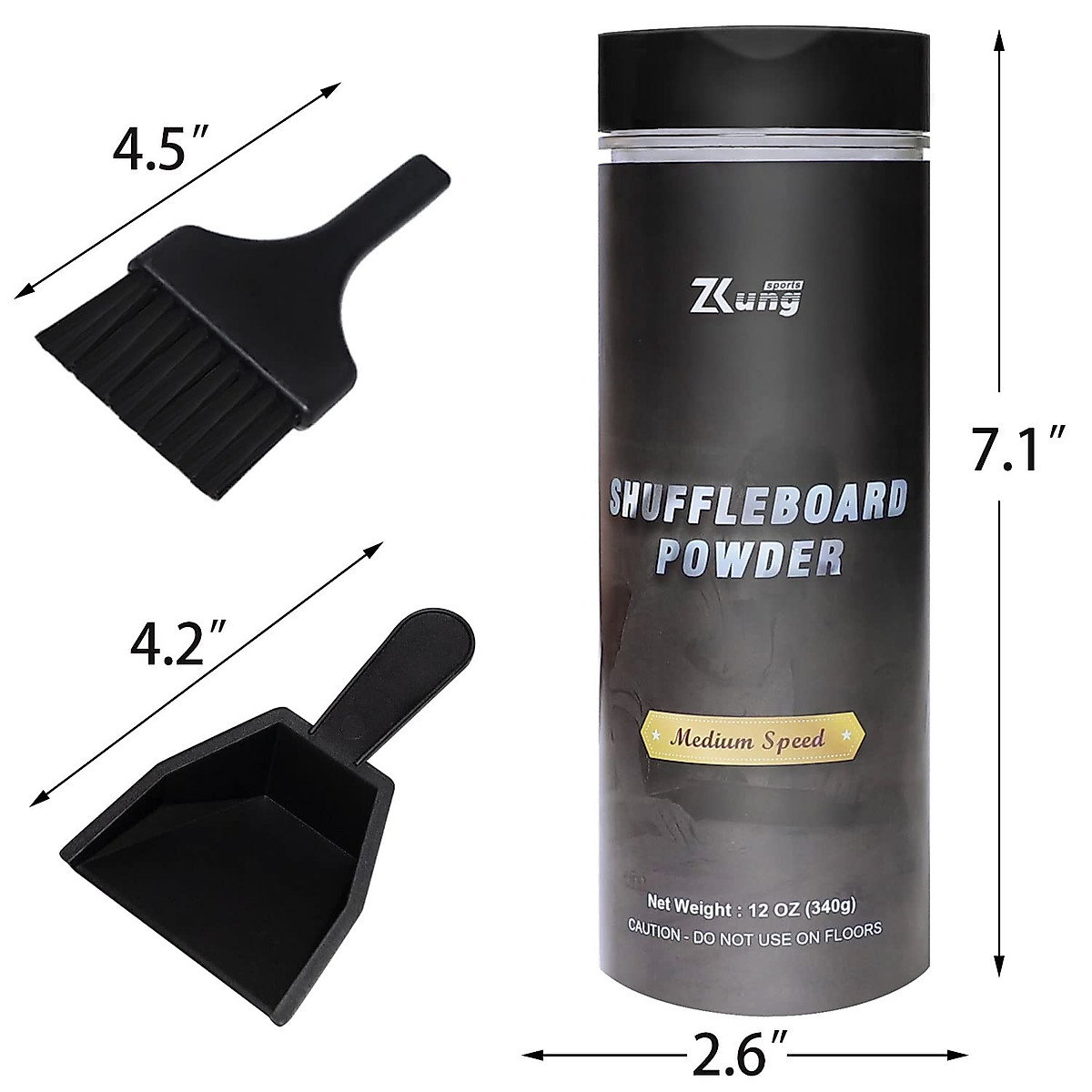 YDDS Shuffleboard Wax with Brush Set with Shuffleboard Sand Slow Speed, Shuffleboard Table Brush, Mini Dustpan and Brush for Shuffleboard Table