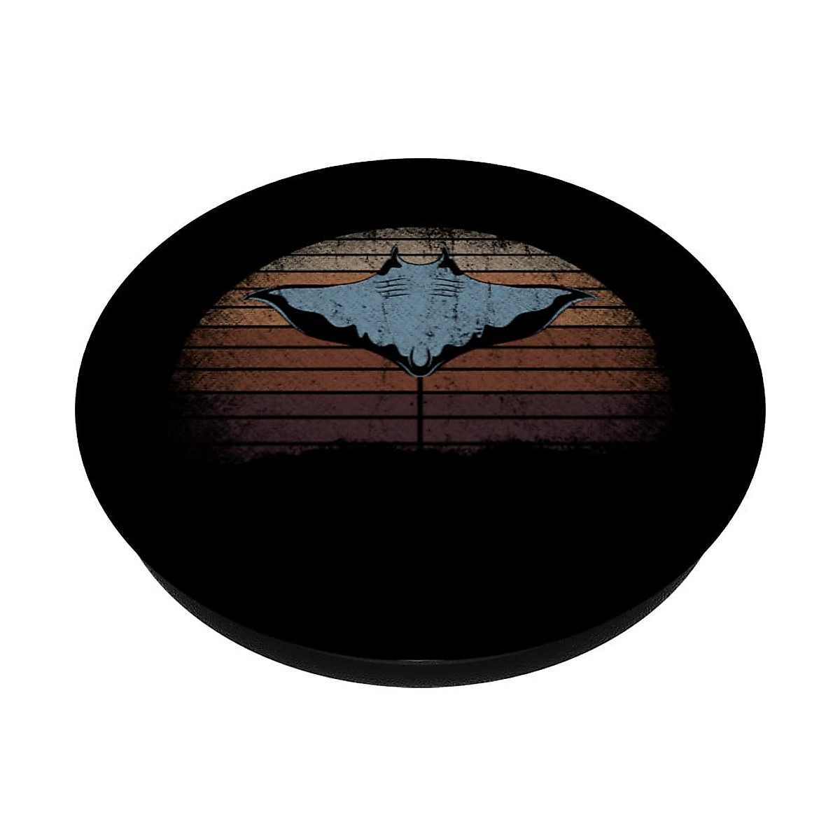 Aquarium Scuba Diving Stingray Ocean Animal Retro Manta Ray PopSockets Swappable PopGrip