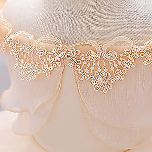 6M-5T Sequins Embroidered Lace Shoulder Off Princess Dress Toddler Baby Girls Wedding Bridesmaid Party Dresses Golden 70
