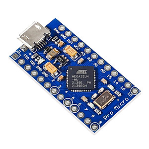 Diitao 2PACK Pro Micro 5V 16MHz Atmega32U4 Bootloadered IDE Micro USB Pro Micro Development Board Microcontroller Pro Micro Serial Connection with 2-Row Pins Header
