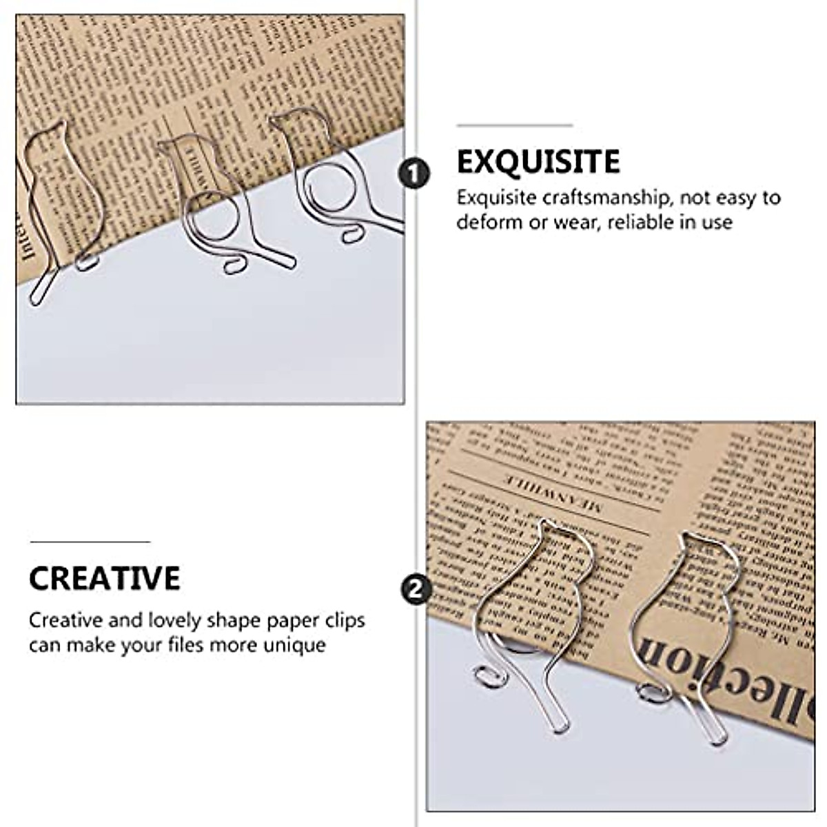 Cabilock 20Pcs Paper Clips Bird Binder Clips Cute Animal Bookmark Clips Page Marker Metal File Note Clips for Office School Supplies Wedding Party Decor Silver