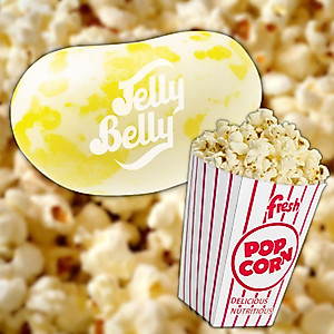 Sweetzo - Buttered Popcorn and Licorice Flavor Jelly Beans, Most Controversial Weird Flavored Candies, Movie Night Essentials Candy Snack Kit, Pack of 2, 3.5 Ounces