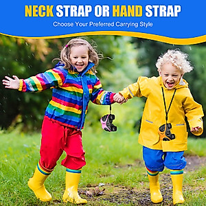 LET'S GO! Outdoor Toys for 3-8 Year Old Boys, DIMY Compact Watreproof Binocular for Kids Boys Easter Gifts for Boys Age 3-8 Best Easter Gifts for Boys Girls Orange DY5