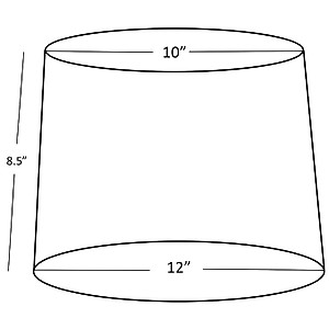 Urbanest French Drum Lampshade Linen, 12-inch (Gray Tone, Set of 1)