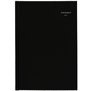 AT-A-GLANCE 2022 Monthly Planner by AT-A-GLANCE, 8" x 11-3/4", Large, Hardcover, DayMinder, Black (G470H00)
