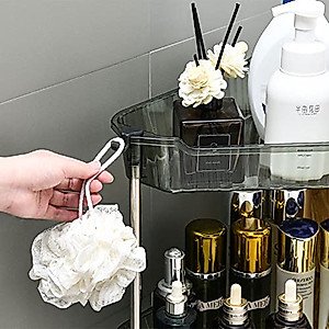 TPOFHS 2-Tier Kitchen Counter Top Shelf Organiser,Spice Racks, Plastic and Iron,Cupboard Shelf,Suitable for Home and Kitchen Storage Easy Assembly