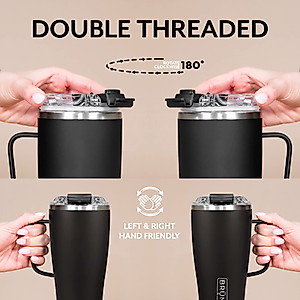 BrüMate Toddy XL - 32oz 100% Leak Proof Insulated Coffee Mug with Handle & Lid - Stainless Steel Coffee Travel Mug - Double Walled Coffee Cup (Matte Black)