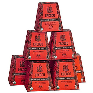 70% Spicy Dark Drinking Chocolate - Certified Organic Hot Cacao / Fair Trade Cocoa - by CACOCO (7.05 ounces) …