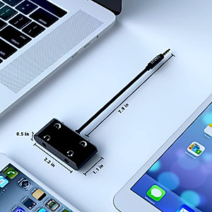 Cubilux 3.5mm Dual Headphone Splitter, Volume Control, Compatible with Laptops, Tablets, Phones