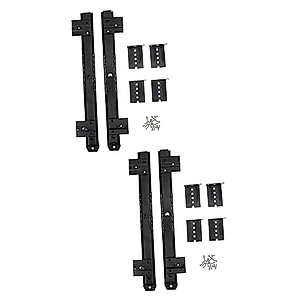 DOITOOL 2 Pairs Keyboard Track Black Slides Black Drawer Vanity Trays Heavy Duty Drawer Slides Keyboard Drawer Under Desk Slide Keyboard Tray Under Desk Slide Drawer Track Keyboard Slide