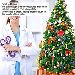 Heart Stethoscope Caring Christmas Tree Ornament Heart Stethoscope Ornament Appreciation present Doctor Nurse Caregiver