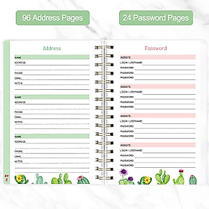 Address Book with Alphabetical Tabs Internet Phone Contact Password Notebook Keeper 8.25 X 6.2 inch 120 Pages