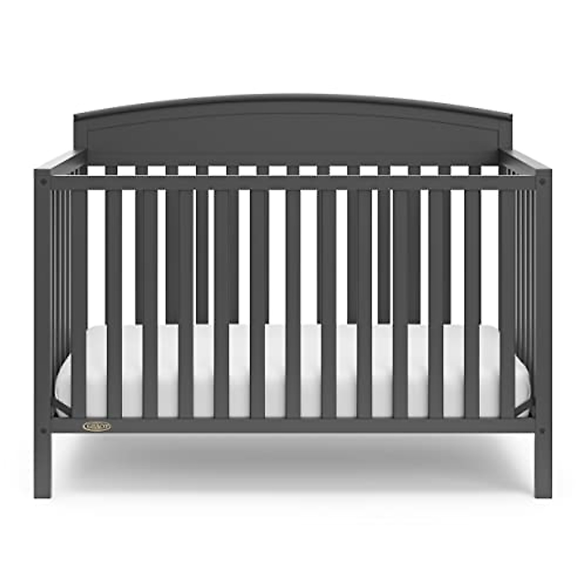 Graco Benton 5-in-1 Convertible Crib (Gray) – GREENGUARD Gold Certified, Converts from Baby Crib to Toddler Bed, Daybed and Full-Size Bed, Fits Standard Full-Size Crib Mattress