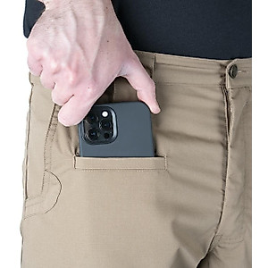 LAPG Men's Atlas Stretch Tactical Cargo Pants, Durable & Lightweight Ripstop Work Pants, Outdoor Hiking Pants for Men - Navy - 36 x 34