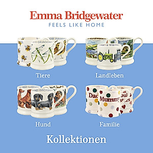 Emma Bridgewater Handmade Ceramic Purple Toast Strong Women Script Gift Half-Pint Coffee and Tea Mug