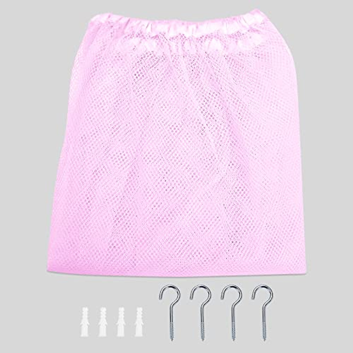 Stuffed Animal Hammock, 2 Pack, Nursery and Playroom Jumbo Toy Storage Net Organizer for Plush Toys, Kids Bedroom Décor, Rip-Resistant Stuff Animals Holder with Hanging Hardware by Ziz Home