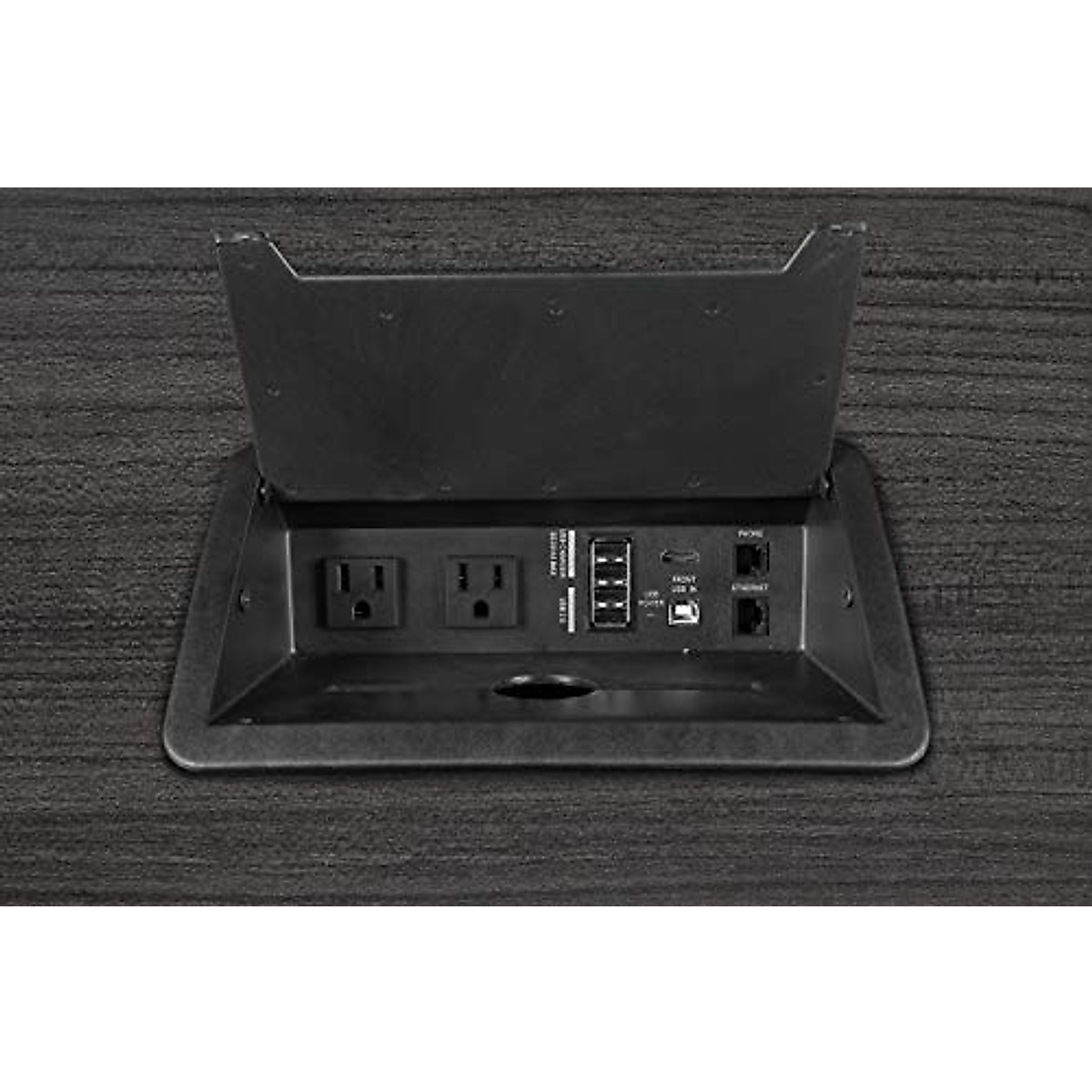 Regency Legacy Racetrack Conference Table with Tabletop Power & Data Port, 71", Ash Grey