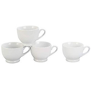 BIA Cordon Bleu 903217S4SIOC Espresso Cups Footed Cappuccino Mugs, One Size, White