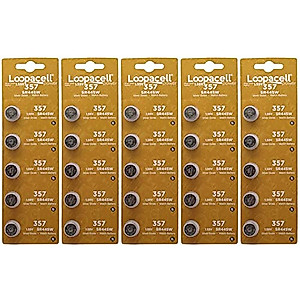 LOOPACELL 25 SR44W SR44 357 V357 Silver Oxide Watch Battery
