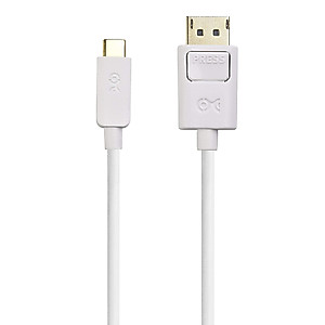 Cable Matters 3.3-Foot Short USB C to DisplayPort Cable (USB-C to DisplayPort Cable, USB C to DP Cable) Supporting 8K 60Hz in White - Thunderbolt 3 Port Compatible with MacBook Pro, Dell XPS 13 and Mo