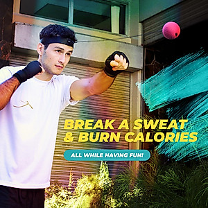 Boxerpoint Boxing Reflex Ball – Boxing Ball Headband Boxing Game for Adults & Kids – Hand Eye Coordination Training Boxing Equipment & MMA (Adults)