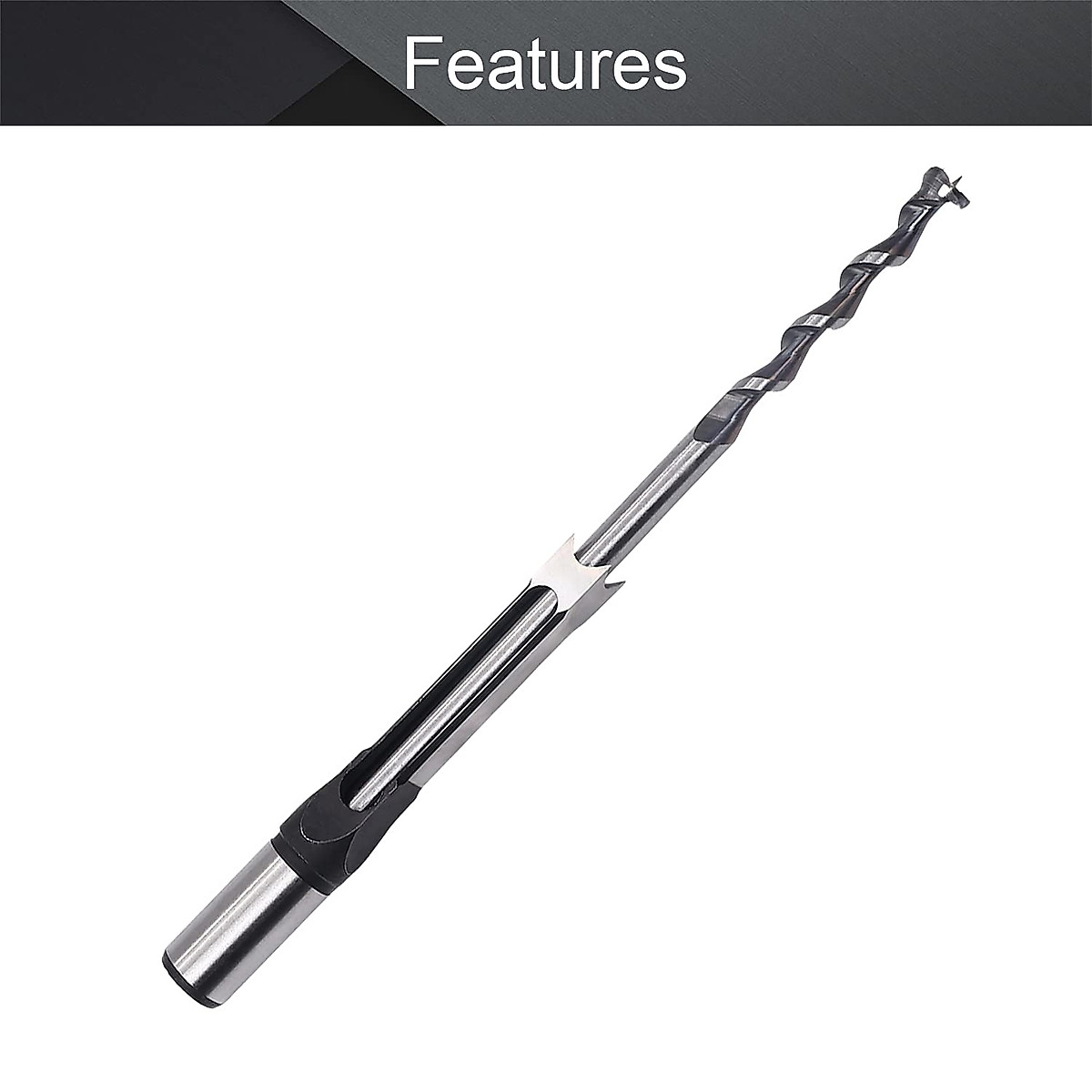 Utoolmart Square Hole Drill Bit for Wood, 1/2" Bearing Steel Hollow Chisel Mortise Power Tool for Woodworking 2Pcs