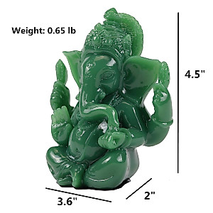 Seyee-bro Lord Ganesh Statues - Ganesha Idol Figurine - Elephant God Buddha Sculpture for Home Car Decor…