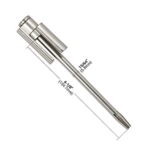 Rok Hardware Heavy Duty Metal Hinge Pin Stop, Fits All 3-1/2" (89mm) to 4" (102mm) Residential Hinges, Satin Nickel