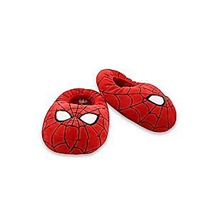Marvel Avengers Spider-Man Kids Plush Mooshy Slippers (13-1 M US Little Kid, Red)