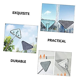 ULTECHNOVO 12 Pcs Triangle Mop Head Microfiber Mop Head Car Wash Mop Floor Cleaner Mop Foaming Wall Cleaner Commercial Mop Extension Pole Wall Cleaner for Painted Walls Foaming Mop Head Round