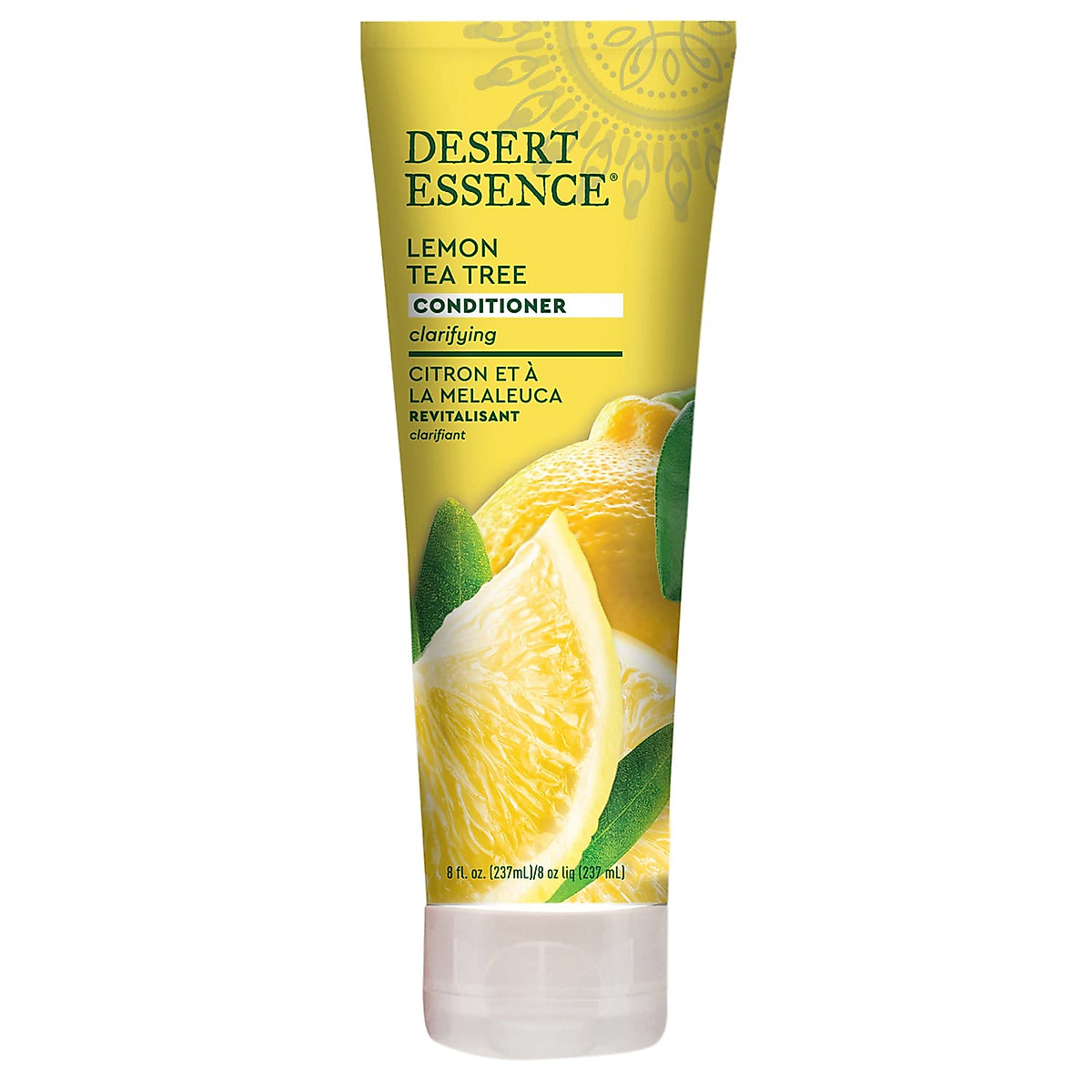 Desert Essence Conditioner, Lemon Tea Tree, Clarifying Provitamin B5, Organic Lemon Peel Extract & Nourishing Aloe - Purifying, Moisturizing, Soothing - Vegan, Sulfate-Free, Cruelty-Free - 8oz