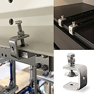 4PCS C-Clamp Stainless Steel Clamps Heavy Duty Bracket for Woodworking Mount, with Wide Jaw Openings