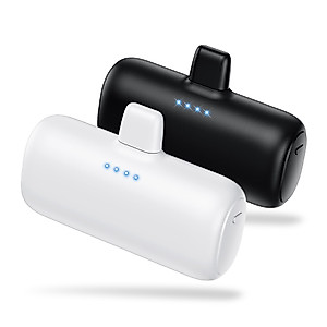 [2-Pack] Mini Portable Charger for iPhone,5200mAh Ultra Compact PD Fast Charging Power Bank,Plug-in Battery Pack Travel Cordless Phone Charger,Compatible with iPhone 14/14Pro/13/12/11/X/8/7/6plus etc