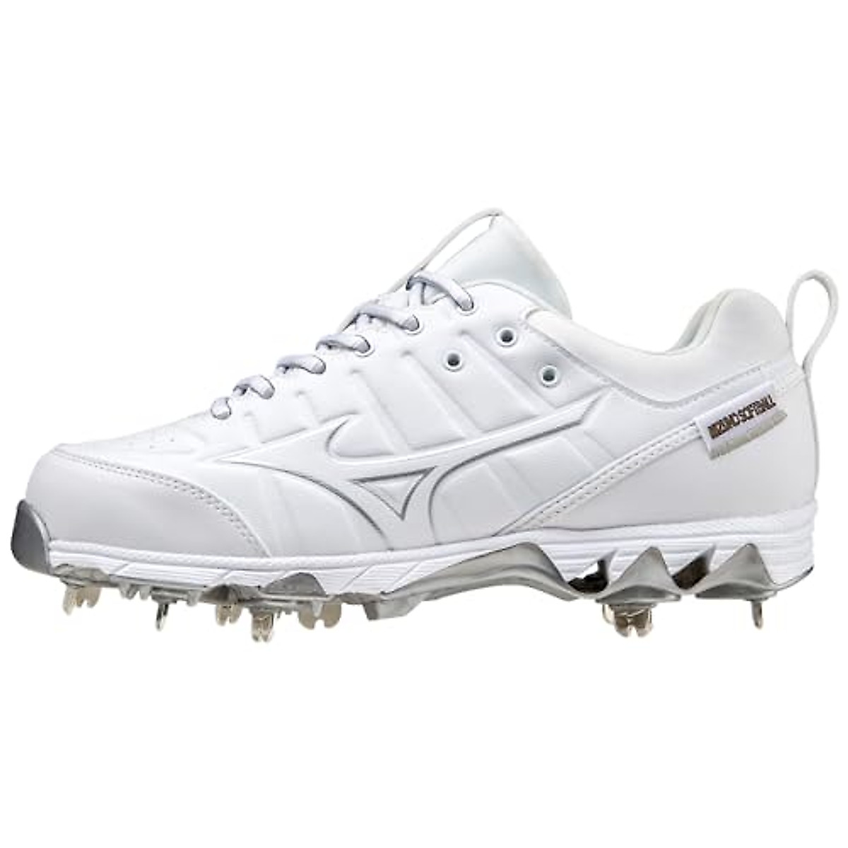 Mizuno womens 9-spike 9 Spike Swift 7 Low Metal Softball Cleat, White, 8.5 US