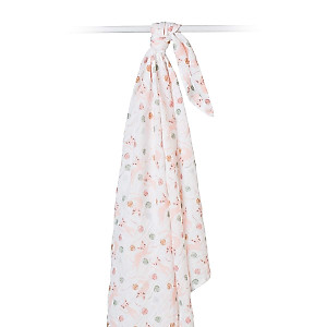 lulujo Baby Swaddle Blanket| Unisex Softest 100% Cotton Muslin Swaddle Blanket| Neutral Receiving Blanket for Girls & Boys | 47in x 47in Kitty
