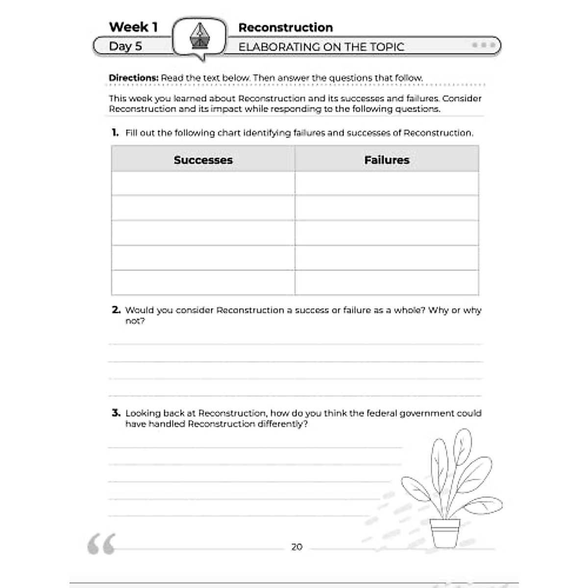 8th Grade Social Studies: Daily Practice Workbook | 20 Weeks of Fun Activities | History | Civic and Government | Geography | Economics | + Video Explanations for Each Question
