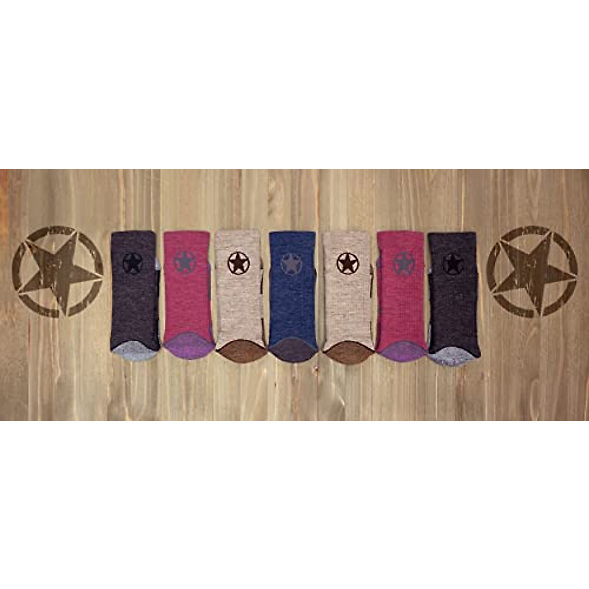 Jeep Wool Blend Trail Crew Socks-2 Pair Pack-Breathable Cushioned Comfort, Gray, Women's Shoe Size 5-10