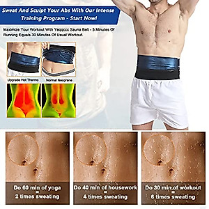 YEQQCCC waist trainers for women belly fat, Sweet Sweat, Sauna Suit Waist Trimmer Plus Size Waist Trainers for Men & Women Black