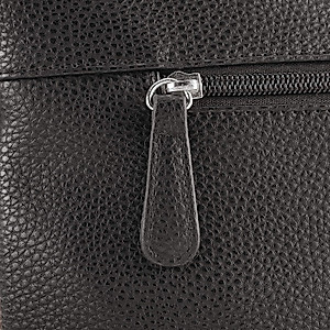 Fox Valley Traders B.Amici™ Emily RFID Essential Leather Shoulder Bag, RFID Lining, Black