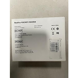 Bisofice Pocket Printer Wireless Bluetooth Thermal Printers, Label Maker, for DIY, Photo Printing, Study Notes, Journal, Work Plan, Inkless Smart Printer Gift, with a Roll Thermal Paper