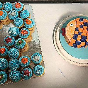 Set of 21 Royal Icing Edible Sea Creatures - Cupcake Toppers by Sugar Deco