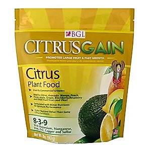 BGI Fertilizers Citrusgain Bag, Citrus Fertilizer, Citrus Plant Food, 2 lb