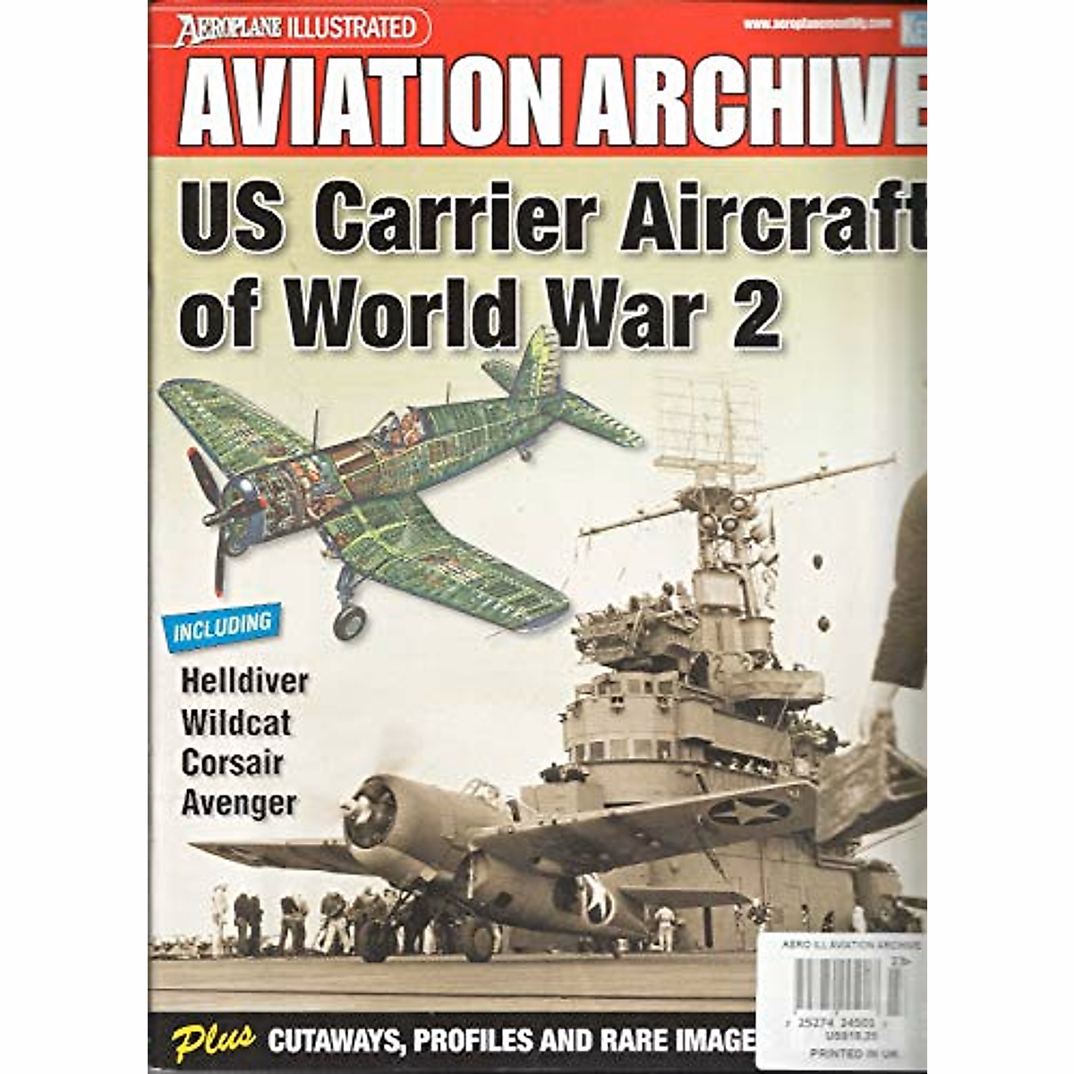 AEROPLANE ILLUSTRATED, MAGAZINE, AVIATION ARCHIVE US CARRIER AIRCRAFT OF WORLD