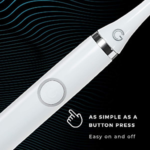 Gleem Battery Power Electric Toothbrush with Travel Case, Soft Bristles, White