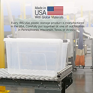 IRIS 53 Quart Stack & Pull Box, Clear