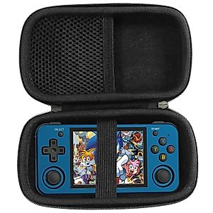 Suw EVA Travel Carrying Case For Voacle RG353M Handheld Game Console Aluminum Alloy CNC Process Dual OS Android 11 Linux System 5G WiFi 4.2 Bluetooth Built-in 64G 4452 Games (Case Only)