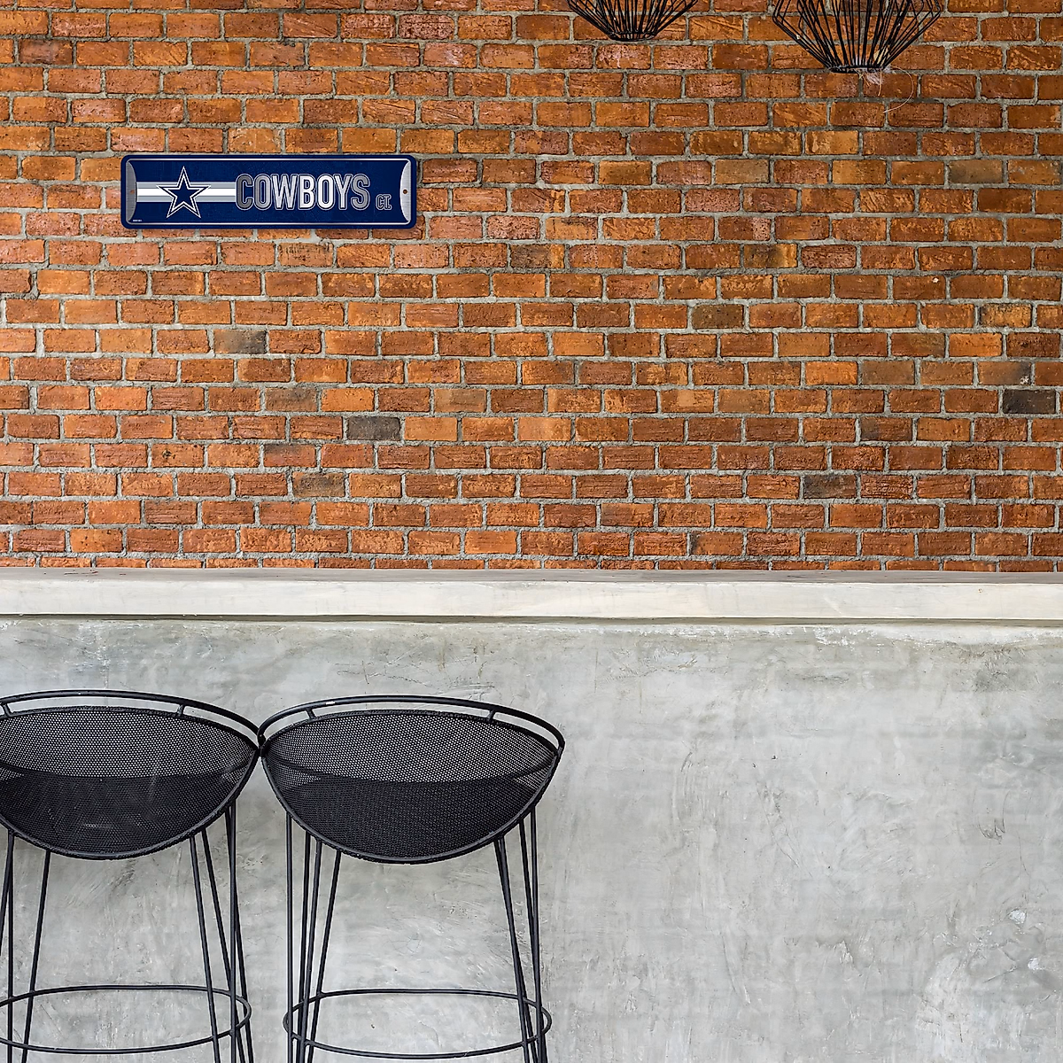 Rico Industries NFL Dallas Cowboys Home Décor Metal Street Sign (4" x 15") - Great for Home, Office, Bedroom, & Man Cave - Made, Silver