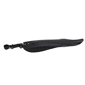 WNSC Bicycle Fenders, Adjustable Curved Design Front Rear Mudguard Easy Disassembly Installation Soft Durable Plastic Black for Mountain Bicycles for Road Bicycles
