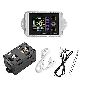 DC Voltage Ammeter Power Meter Wireless DC Voltage Ammeter Power Meter Watt Tester Coulomb Meter(VAT-4300)