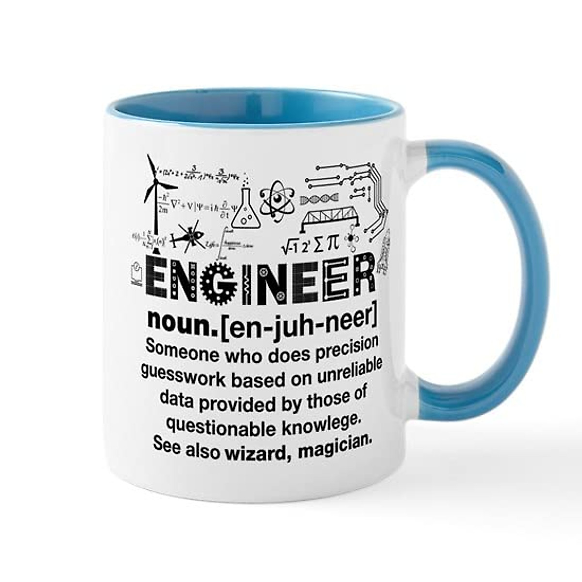 CafePress Engineer Funny Definition Mugs Ceramic Coffee Mug, Tea Cup 11 oz